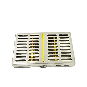 Cynamed Premium German Dental Autoclave Sterilization Cassettes Box Rack for 10 Instruments Branded