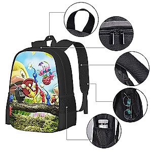 RACEK Game Pik-min Backpacks Fashion Large Capacity Travel Camping Hiking Daypack 3D Printed Travel Laptop Bag For Men Women