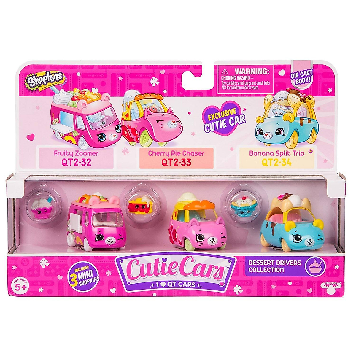 Cutie Cars Shopkins Three Pack - Dessert Drivers Collection
