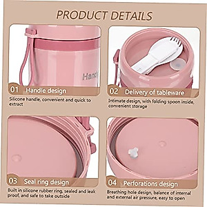 Cabilock 3pcs Mini Breakfast Cup Vacuum Insulated Bucket Containers with Lids Snackle Insulated Container Hot Food Stainless Water Bottles Thermal Soup Bucket Travel Drinks Thermal Jug Pp