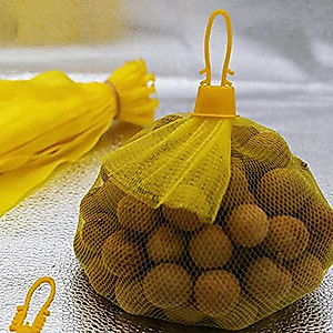 EBOCACB 100pcs Egg Hatching Bags Strong Stretchable Plastic 15 inch Mesh Bag Reusable for Vegetables Fruits Toys