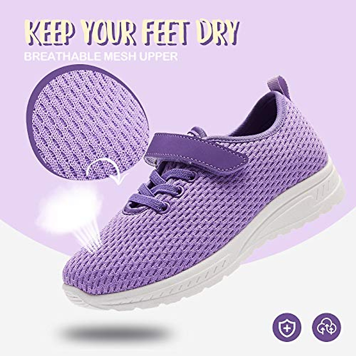 COASIS Toddler Shoes Boys Girls Sneakers, Comfortable Running Tennis Athletic Shoes for Little Kid/Big Kid Purple