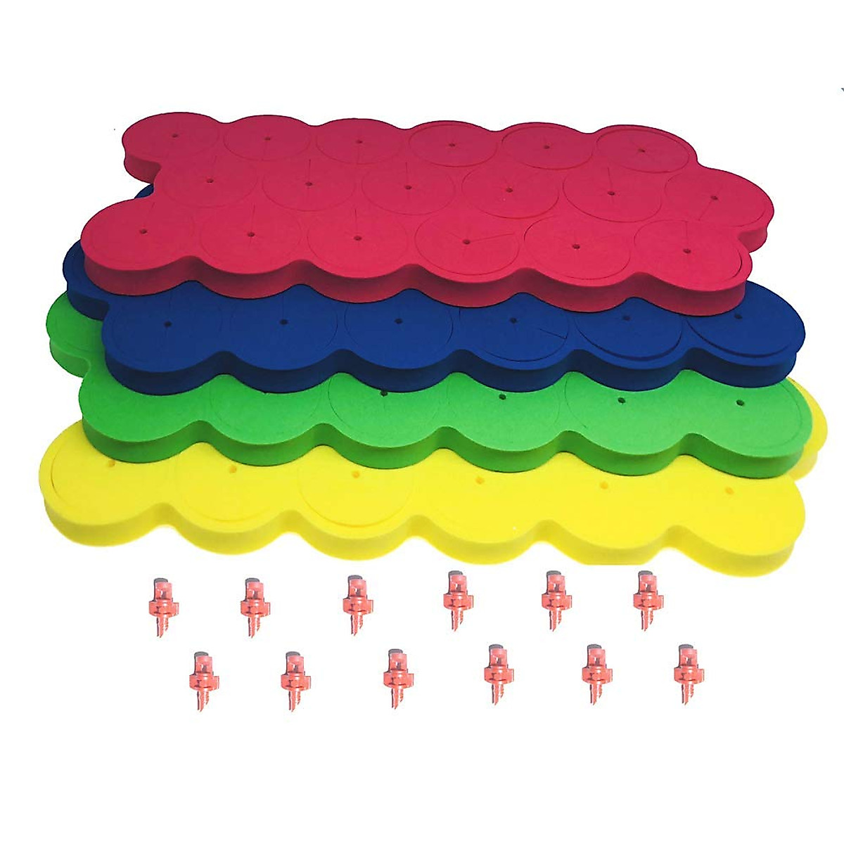 HORTIPOTS Plant Cloning Machine 70 site with Oxygen Bubbler Kit and Extra 1.625 inch 4-Color-Mixed Neoprene Clone Collars Pack of 72