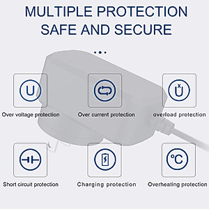 F1TP 15W Replacement Power Cord for Echo Dot 3rd Generation, Echo Dot 3rd 4th Gen with Clock, Echo Show 5, Echo Dot with Clock, Echo Spot, Echo TV Cube 6.6Ft Power Cord