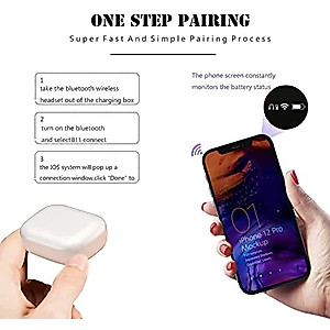 Wireless Earbuds Air Buds Pods Bluetooth 5.3 Headphones Noise Cancelling Air Bud Pro Stereo Ear pods in-Ear Ear Bud Built-in Mic IPX7 Waterproof Earphones Sports Earpods for iPhone/Samsung/Android