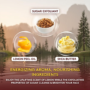 OKAY Oil Control Facial Scrub Exfoliator - Exfoliating Face Wash, Face Scrub for Women and Men, Moisturizing and Brightening, Leaves Skin Smooth and Clean, Paraben Free - Lemon, 6 Oz (Pack of 1)