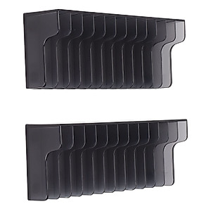 2 Pack Game Storage Bracket for Nintendo Switch Lite (Up to 24 CD Disc), Game Holder Rack Organizer for Gaming Blu-Ray Disks, Black