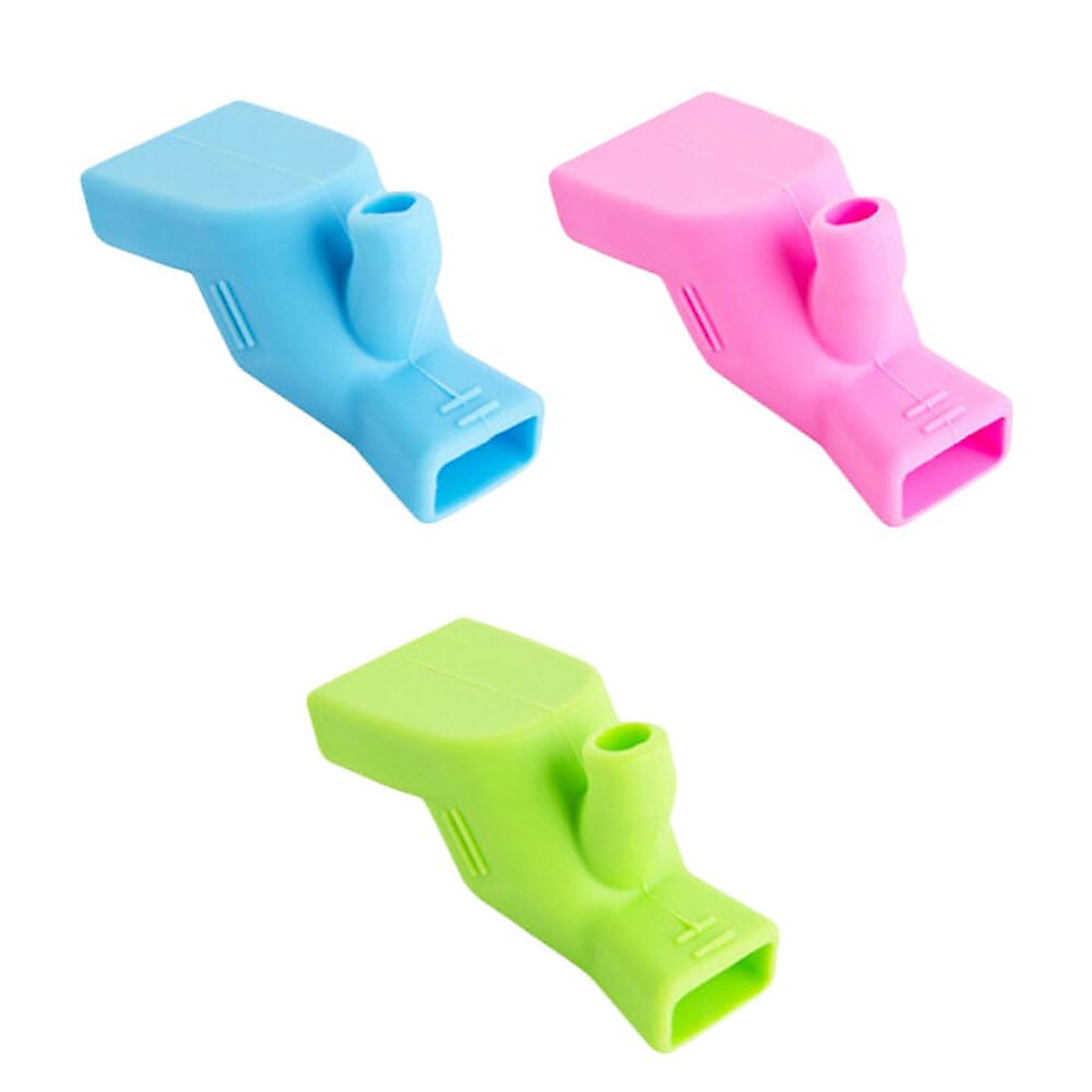 3Pcs Green Blue Pink Silicone Faucet Extender Faucet Extender for Bathroom Sink Bathroom and Kitchen Safety