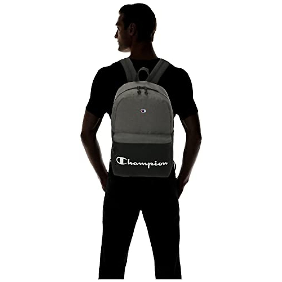 Champion unisex adult Manuscript Backpacks, Heather Grey, One Size US