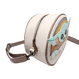 Loungefly Disney Star Wars Grogu Baby Yoda Cosplay Canteen Crossbody Satchel Handbag Purse