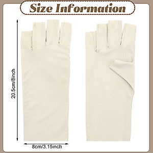 4 Pairs Sun Protection UV Gloves for Woman Half Finger Woman Touchscreen Gloves Fingerless Woman Sunblock Gloves for Outdoor (Black, White, Beige, Gray, Classic)