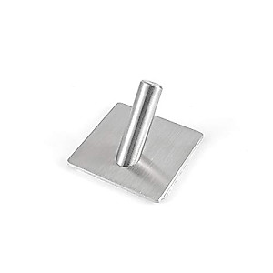 FULGENTE Adhesive Hooks Heavy Duty Hooks Wall Hangers Waterproof Stainless Steel Towel Hanger Holder Stcik on Hooks for Hanging Kitchen Bathroom Home Bathroom Towel Hooks- 4Packs