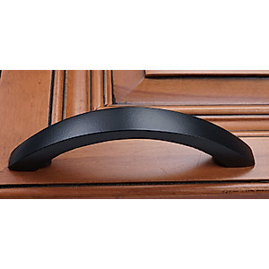 Iron Valley - 4" C2C Arch Cabinet Pull Handle - (10 Pack) - Cast Iron - Black
