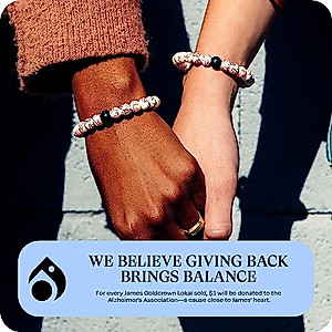 Lokai Silicone Beaded Bracelet for Women & Men, Artist Collection - James Goldcrown Hearts, (Large, 7 Inch Circumference) - Jewelry Fashion Silicone Bracelet Slides-On, Comfortable Fit