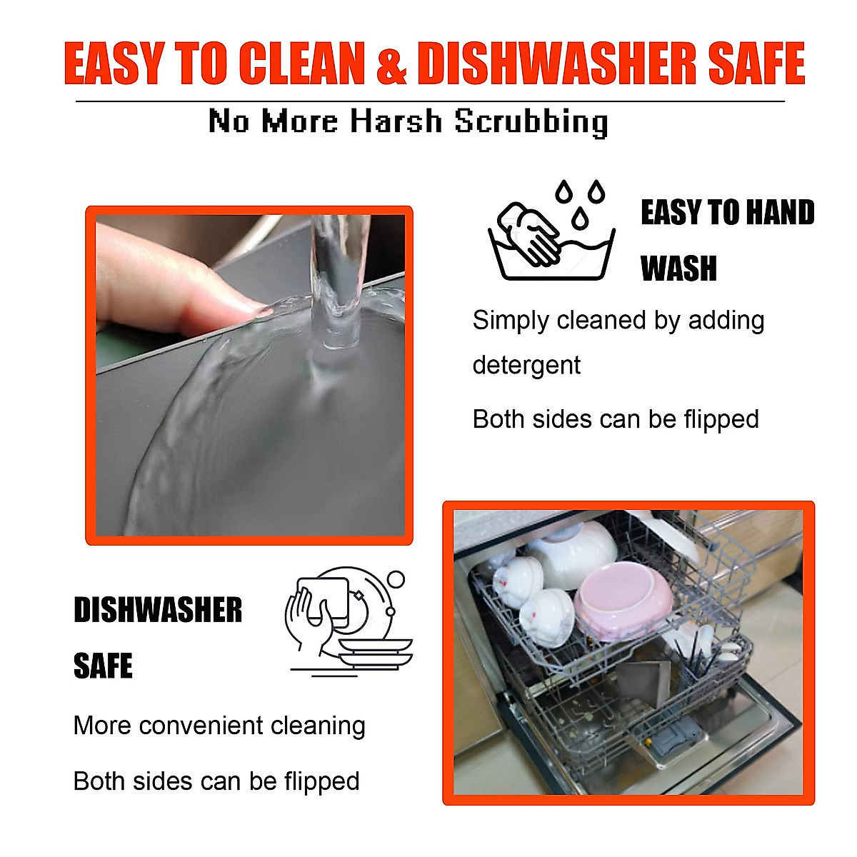 Slow Cooker Divider Liner fit 6 QT Crockpot, Reusable & Leakproof Silicone Crockpot Divider, Dishwasher Safe Cooking Liner for 6 Quart Pot (Grey)