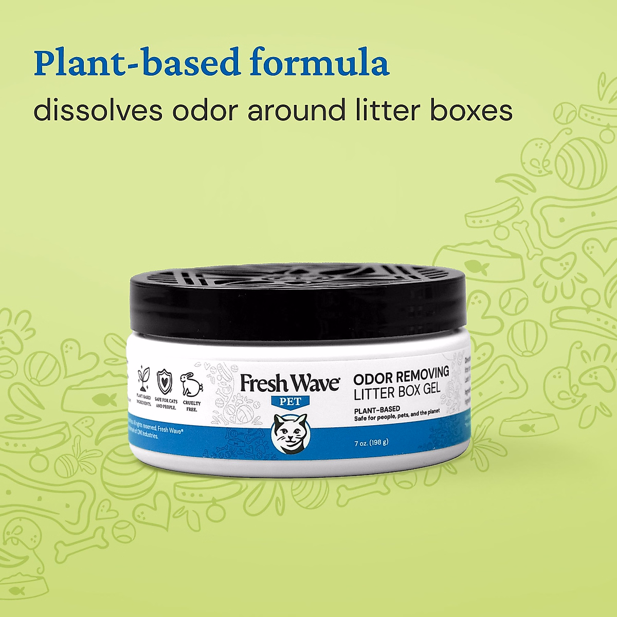 Fresh Wave Odor Removing Litter Box Gel, 7 oz. Pet Odor Eliminator for Home, Safer Odor Relief