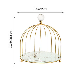 BESPORTBLE 1pc Cake Stand Cake Tower Stand Makeup Pallet Mini Muffin Tray Appetizer Cupcake Display Fruit Display Stand Flan Round Tray Party Dessert Holder Jewelry White Dressing Table Iron