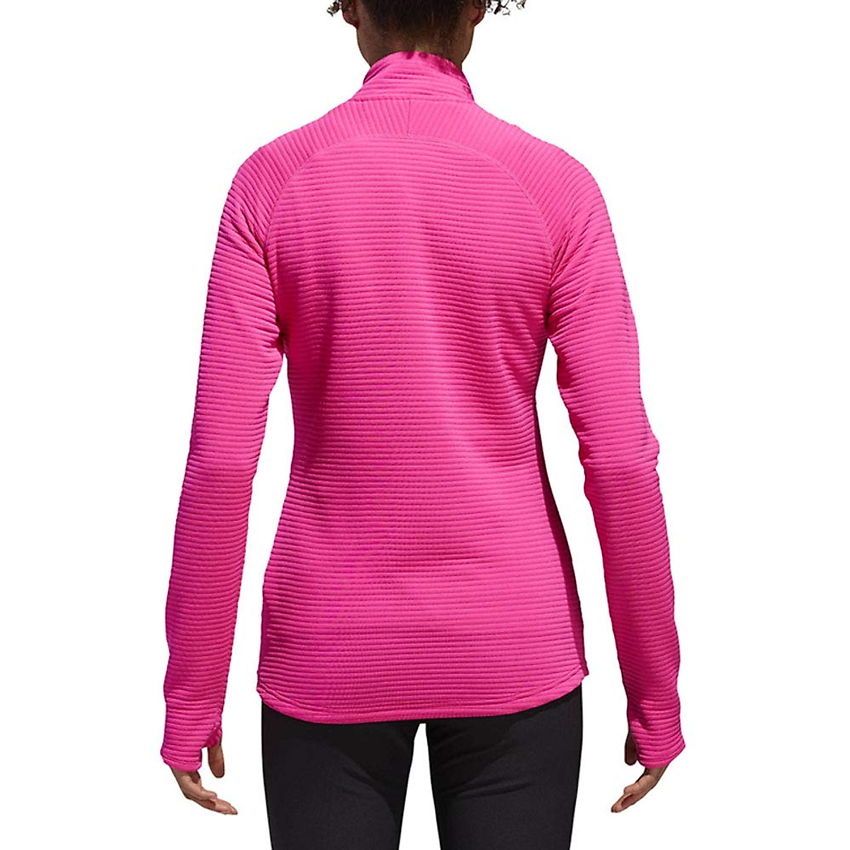 adidas Golf Women's Essential Textured Jacket, Small, Shock Pink