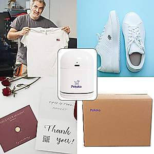 PEKOKO Handheld Portable Printer,Wireless Bluetooth Color Printer with Ink Cartridges Mini Art Printer for Gift Cards,Stamps,T-Shirt,Logo, Barcode