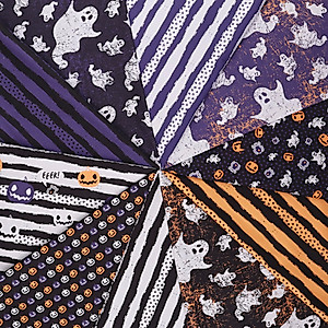 Mook Fabrics Cotton Vintage Pumpkin Stripe, Black Cut by The yard