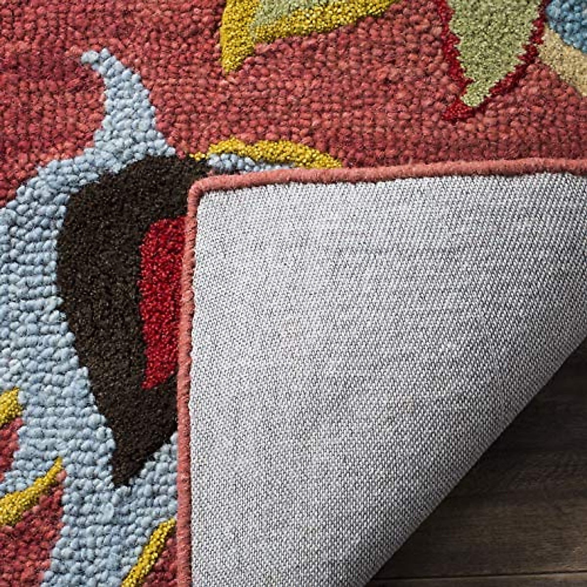 SAFAVIEH Blossom Collection 6' x 9' Rust / Multi BLM680B Handmade Premium Wool Area Rug