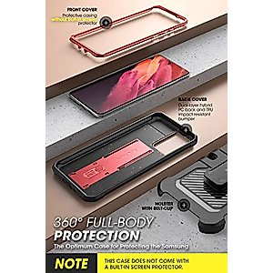SUPCASE Unicorn Beetle Pro Series Case Designed for Samsung Galaxy S21 Ultra 5G (2021 Release), Full-Body Dual Layer Rugged Holster & Kickstand Case Without Built-in Screen Protector (Ruddy)