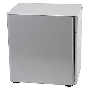 Flash Furniture Warner Modern 3-Drawer Mobile Locking Filing Cabinet with Anti-Tilt Mechanism and Hanging Drawer for Legal & Letter Files, Gray, Set of 1