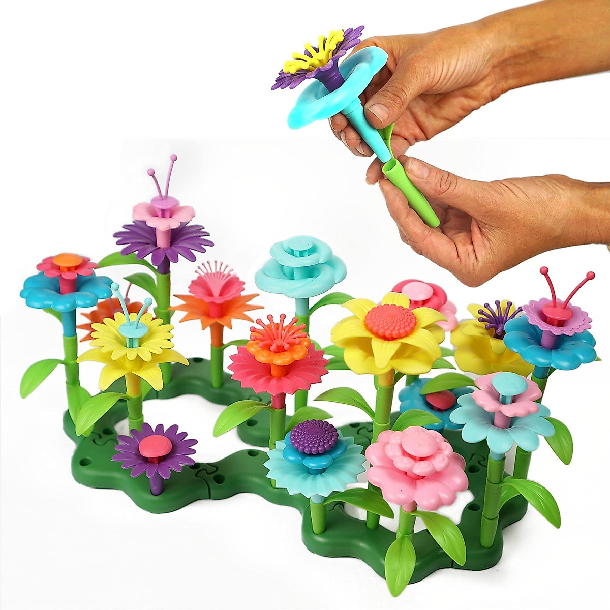 Axel Adventures Flower Garden Building Toy, Stem for 3 Year Old, Flower Building Toy Set, Build A Garden Stem Toy, Girl Toys Age 2-3 Years, Flower Garden Building Toys, Toddler Girl Toys Age 2-3 (46)