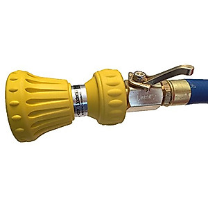 Underhill Garden Water Hose Nozzle, Sprayer, 37 GPM 80 PSI, 3/4-Inch Thread Inlet, Jet, Soak, Fan, Attachment, Heavy-Duty Metal and Rubber, Adjustable, Magnum, NG450