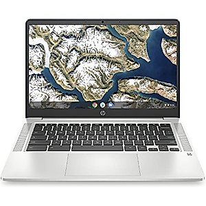 HP Chromebook 14a-na0120nr 14 Inch HD Laptop Intel Celeron N4120 Intel UHD Graphics, 4GB LPDDR4 RAM, 32GB eMMC Computer Storage, ChromeOS, USB Type-C, Wifi, Bluetooth Forest Teal (Renewed)