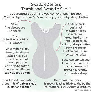 SwaddleDesigns Transitional Swaddle Sack with Arms Up Half-Length Sleeves and Mitten Cuffs, Heavenly Floral, Pink, Medium, 3-6 Months (Better Sleep for Baby Girls, Easy Swaddle Transition)