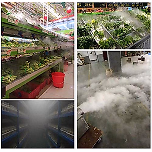 TOPCHANCES 13.5 kg/h 3Pcs 10 Head Ultrasonic Mist Maker Fogger Air Humidifier w/ 1050W Transformer Accessories Fountain Pond Atomizer for Greenhouse Hydroponics Garden/Lawn/Pond 220V