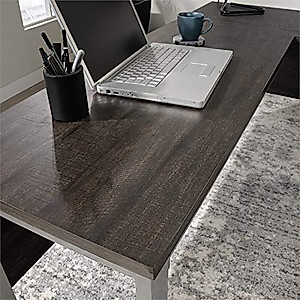 Sauder Rock Glen L-Desk, L: 59.84" x W: 57.32" x H: 29.65", Blade Walnut Finish