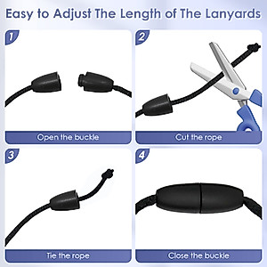 Teacher Lanyards for Id Badges & Keys, ID Badge Card Holder with Silicone Beaded Lanyard, Acrylic Beaded Breakaway Neck Lanyards Name Tag for Women Teacher Nurse - Do What Makes You Happy