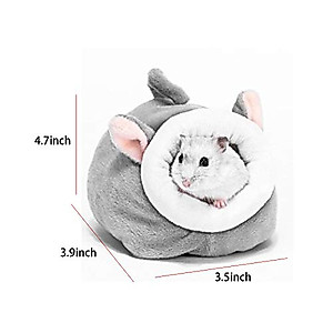 Bed House Soft Hamster House Bed, Cotton nest and Cushion, Small pet Animal Habitat Warm nest Bed Accessories for Hamsters, Guinea Pigs, Hedgehogs