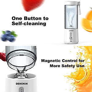 Portable Blender, Personal Size Blender for Smoothies and Shakes,USB Rechargeable Mini Blender Fresh Juicer Cup with Stronger Motor Household Fruit Mixer for Kitchen,Home,Travel