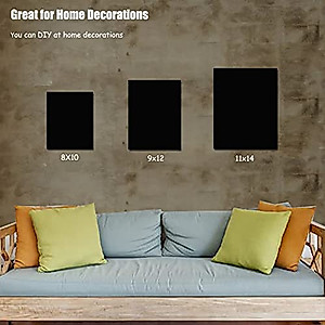 Gredak Black Canvases for Painting, 8x10 Inch 12-Pack Blank Black Canvas, 100% Cotton Canvas Panels, Paint Supplies for Adult, Perfect Art Supplies for Acrylics and Oil Paints