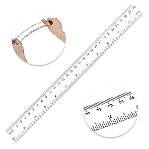 Koogel 40 PCS Clear Rulers,Plastic Rulers 12 Inch Bulk for Classroom Straight Rulers with Centimeters and Inches for Kids,School,Office,Home