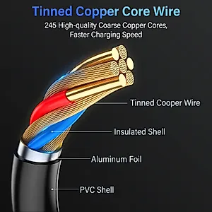 ACASIS [Intel Certified Thunderbolt 4 Cable 6.6ft, 40Gbps Data Transfer, 100W PD Charging, 8K Video, Compatible with Thunderbolt 4/3, USB-C, USB4 Devices, Black (6.6ft/2m)