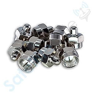 SatelliteSale Universal F-Type 75 Ohm Coaxial Terminator 5-2050 Mhz Pack of 5 Pcs