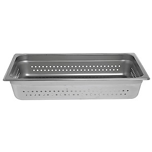 HUBERT Steam Table Pan Hotel Pan Full Size Perforated Stainless Steel - 4" D