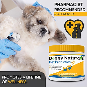 Probiotics for Dogs and Cats - Max-Strength with15 Strains Pre &Probiotics Digestive Health, Increase & Maintain Proper Gut Flora(Made in USA) 7.4 Oz (6 Billion CFU Per Scoop)