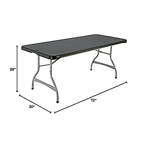 Lifetime Products 280350 Commercial Stacking Folding Table, 6', Black