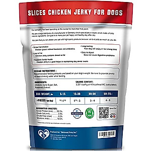 Chicken Jerky Dog Treats 1.5 Lb - Human Grade Pet Snacks & Grain Free Organic Meat - All Natural High Protein Dried Strips - Best Chews for Training Small & Large Dogs - Bulk Soft Pack Made for USA