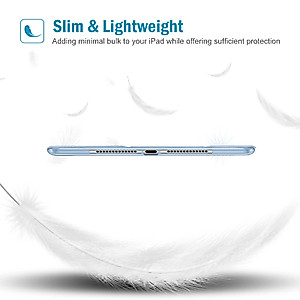 ProCase Smart Case for iPad 9.7 Inch iPad 6th 5th Generation Cases, iPad Air 2, iPad Air Case, Slim Soft TPU Cover Stand Smart Case for iPad 9.7 2018 2017 Model iPad Air 2 Air 1 -SkyBlue