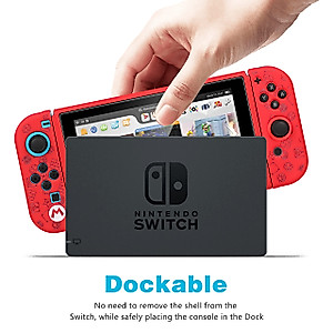 oqpa for Nintendo Switch Case Cute Kawaii Cartoon Design Cover, Fun Funny Fashion Cool Switch Game Shell for Girls Kids Women Screen Protector Glass + IMD Hard Cases for Nintendo Switch (Malio)