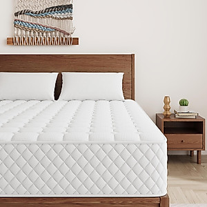 MRH 12 Twin Mattress Cooling Gel Memory Foam Hybrid Mattress Medium-Firm Breathable Pressure Relief White Mattress CertiPUR-US Certified Mattress with Individually Pocket Springs for Kids and Adults
