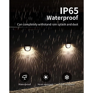 oditton LED Outdoor Solar Light, Solar Deck Light, Outdoor Solar Light, 2 Modes, Outdoor Solar Light, IP65 Waterproof, Solar Spotlight for Garden, Patio, Path, Fence, Stairs, Wall, 1 Pack