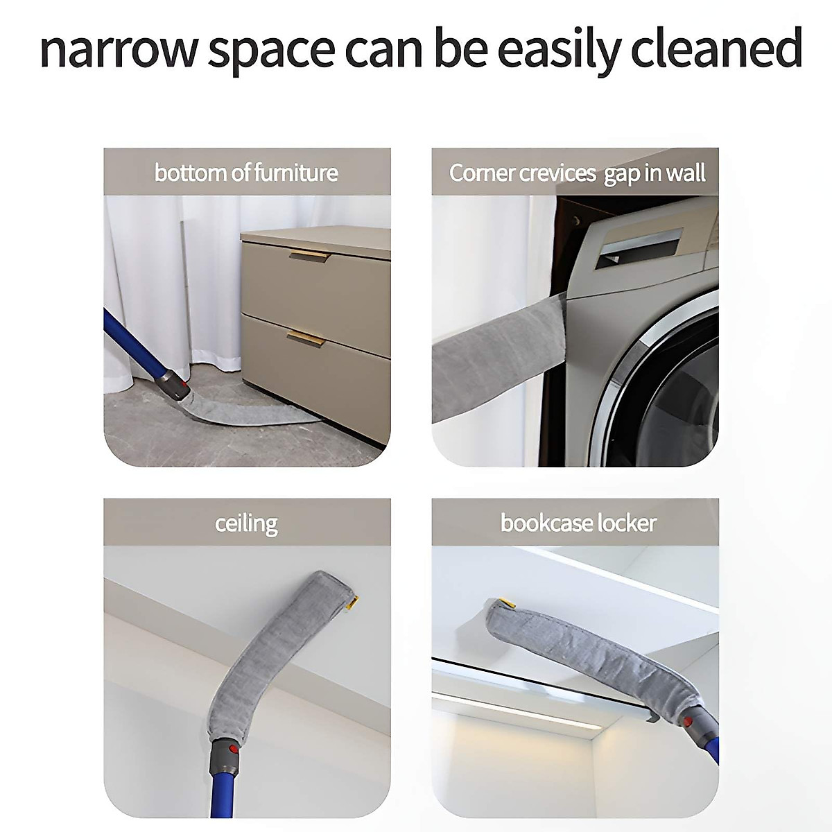 Flat brush Replacement for Cordless Vacuum Cleaners V7 V8 V10 V11 V12 V15 Flexible Crevice Tool Good for Corners and Gaps Cleaning