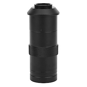 8X to 100X C Mount CCD Microscope Lens, Digital Industry Microscope Camera Lens 25mm Zoom Adjustable Magnification